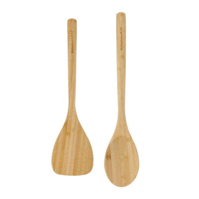 Kitchenaid Bamboo 2-Piece Spoon and Short Turner - Walmart.com