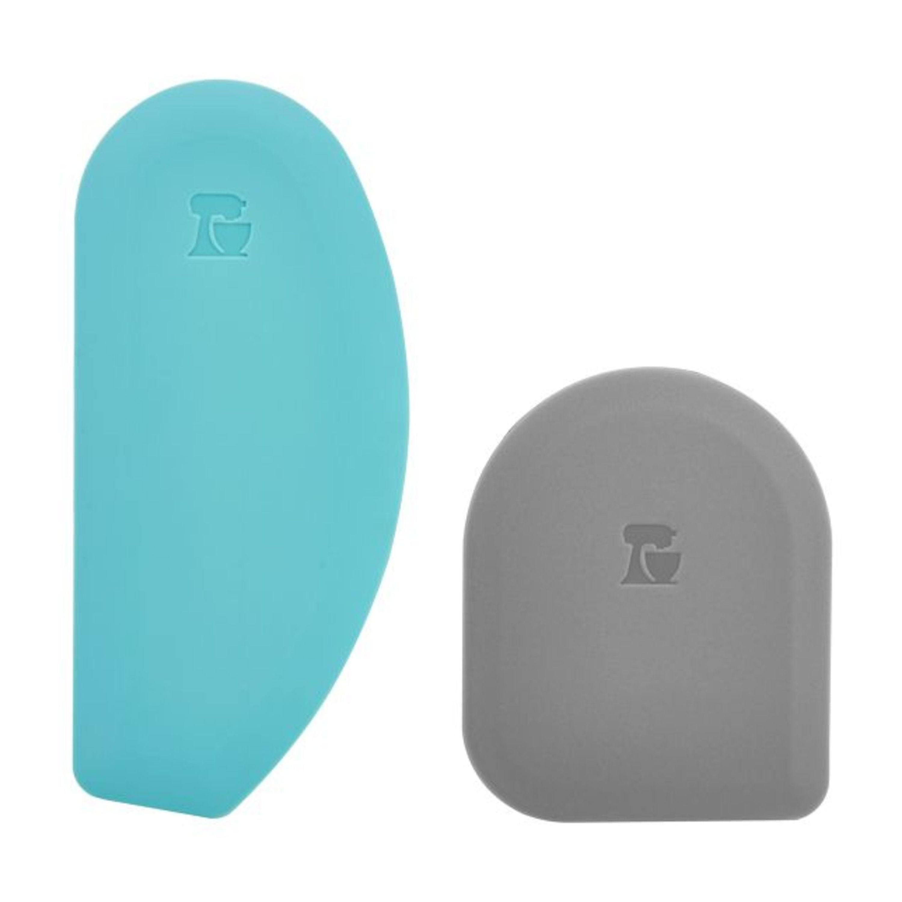 KitchenAid Set of 2 Bowl and Pan Scrapers Aqua Sky/Grey - Silicone ...