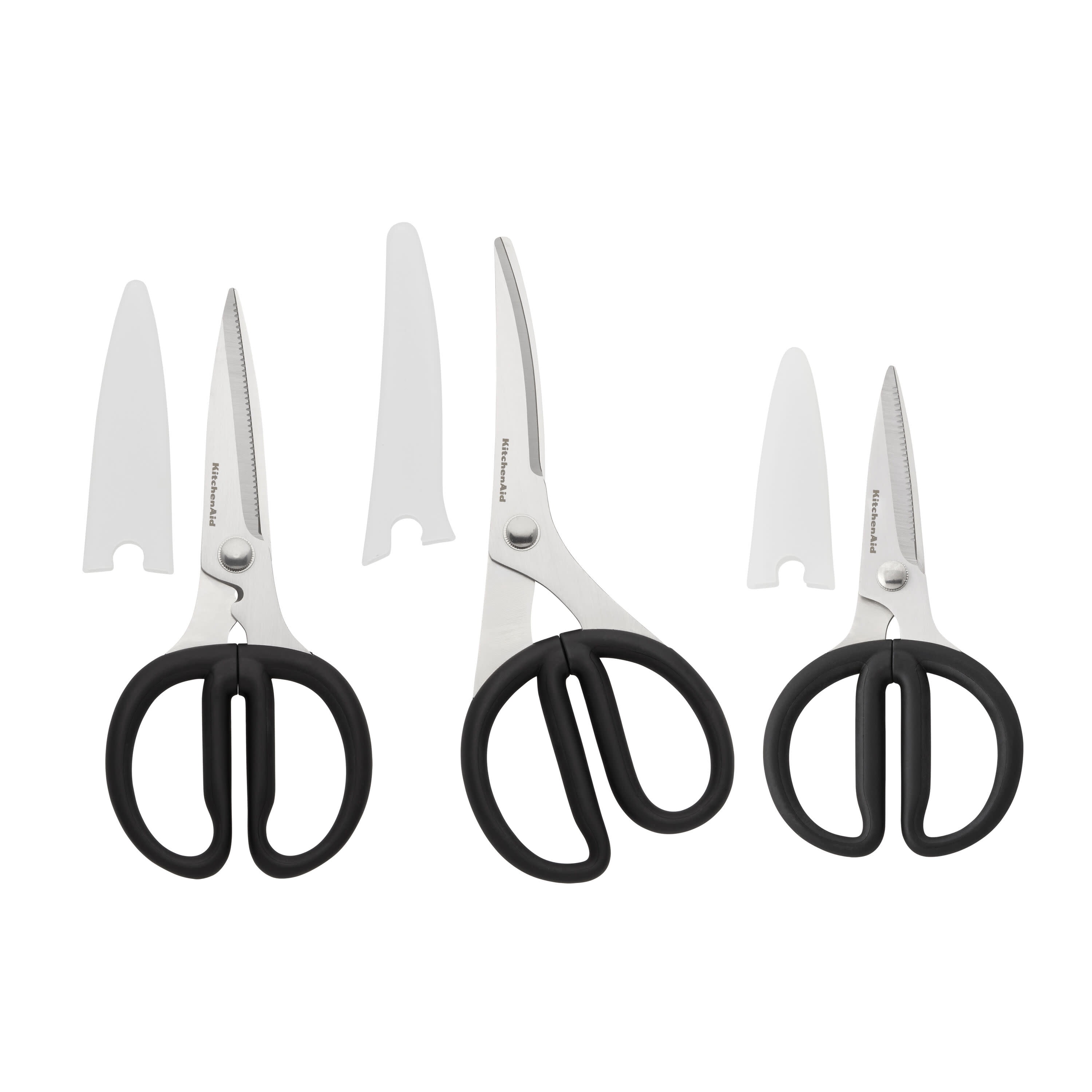 Kitchenaid Set of 3 All Purpose Utility Bent Shears in Black - Walmart.com
