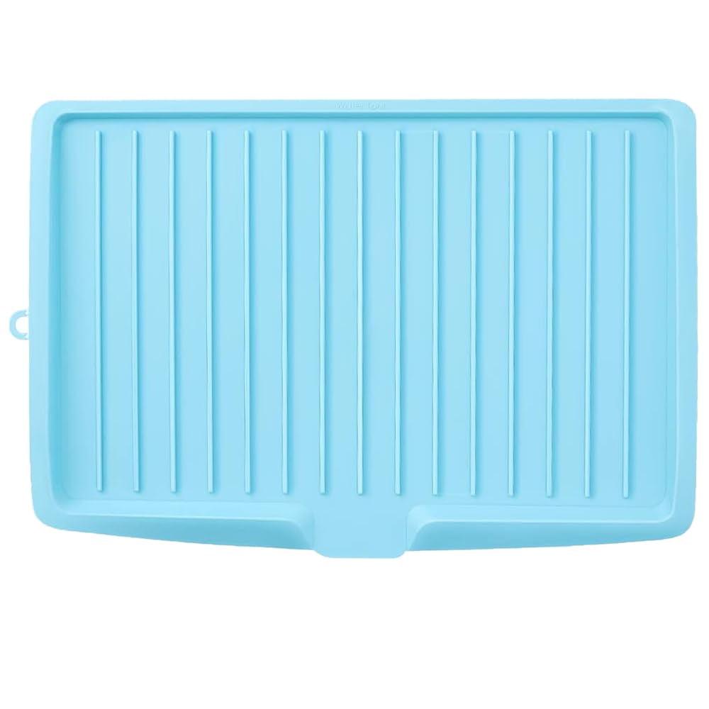 Kitcheniqa Dish Rack Plastic Dish Tray with Drain for Utensils Sink ...
