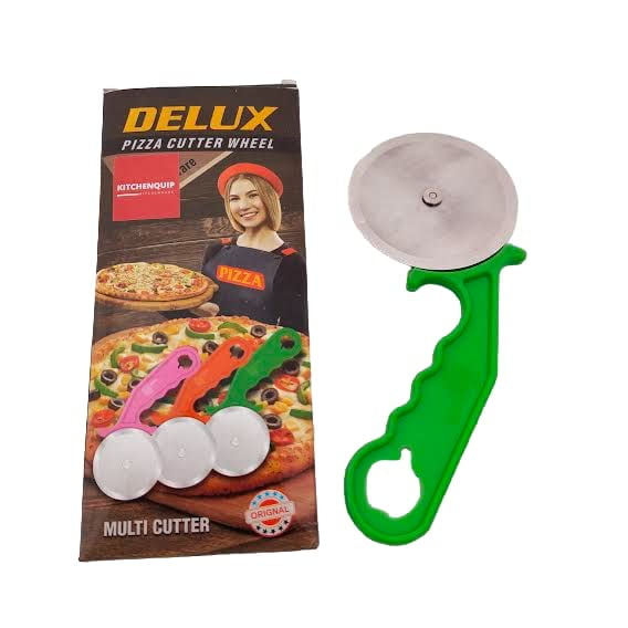 Kitchenquip Delux Stainless Steel Pizza Cutter Big Sandwich Pastry Cake ...