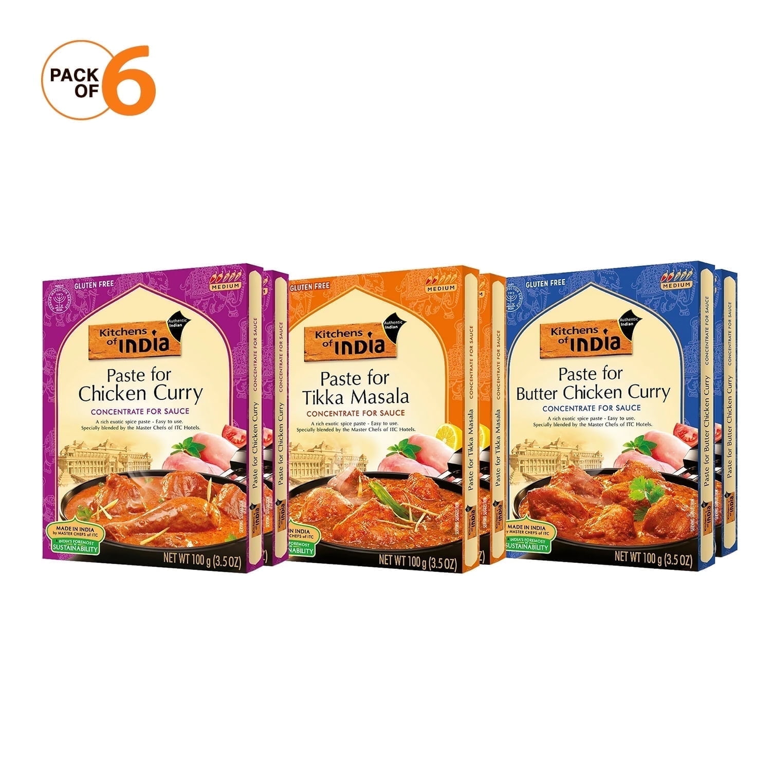 Kitchens of India Curry Paste Combo - Butter Chicken Curry, Tikka ...