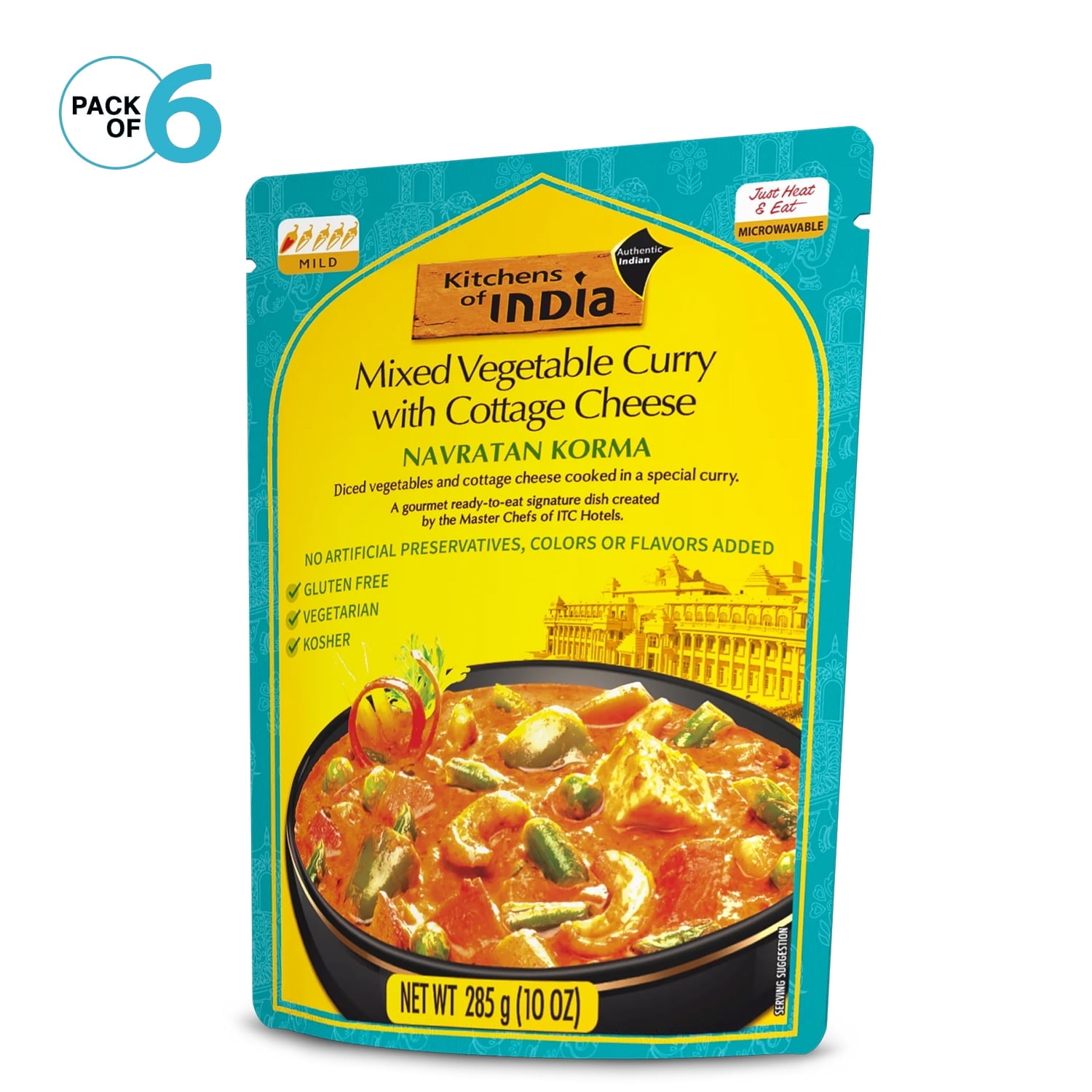 Kitchens of India Ready-to-Eat Mixed Vegetable Curry with Cottage ...