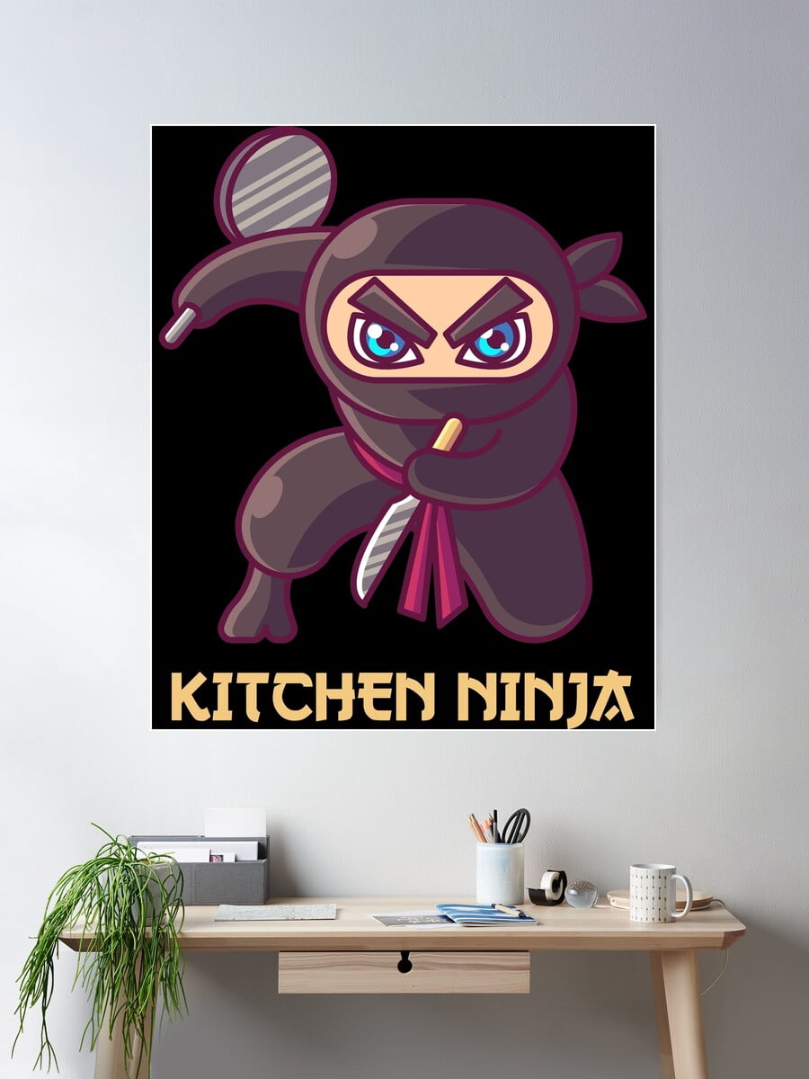 Kitchens Ninja Poster Wall Art, Modern Wall Decor For Living Room ...
