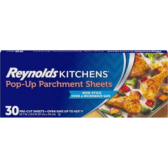 Kitchens Pop-Up Parchment Paper Sheets, 10 x 13 Inches, 30 Count ...