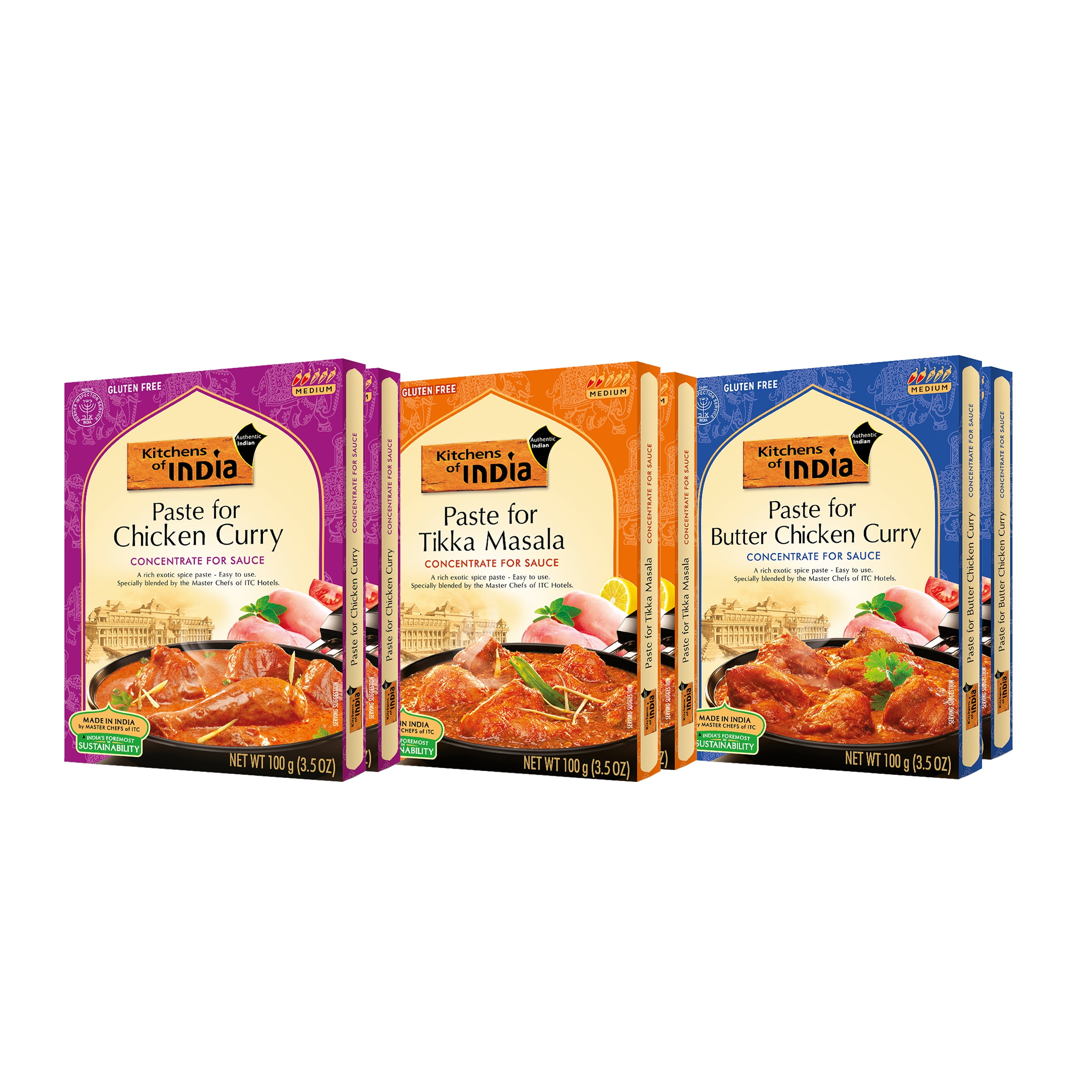 Kitchens of India Curry Paste Variety Pack, 3.5 oz, Easy-to-Use Curry ...