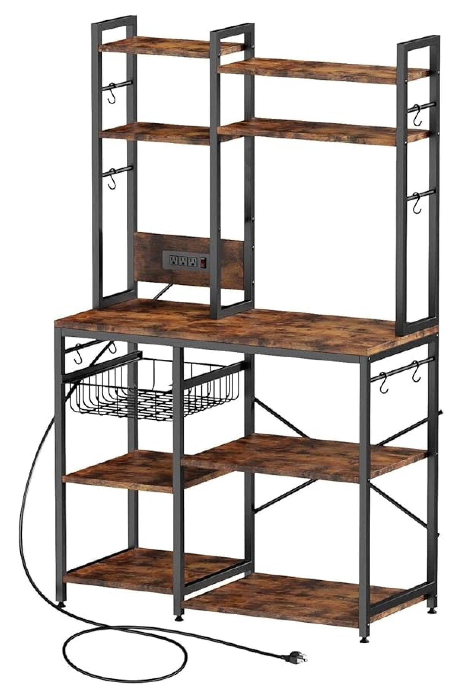 Kitchenshelf Baker’sRack CoffeeBar - , 6-Tier Microwave Stand with ...
