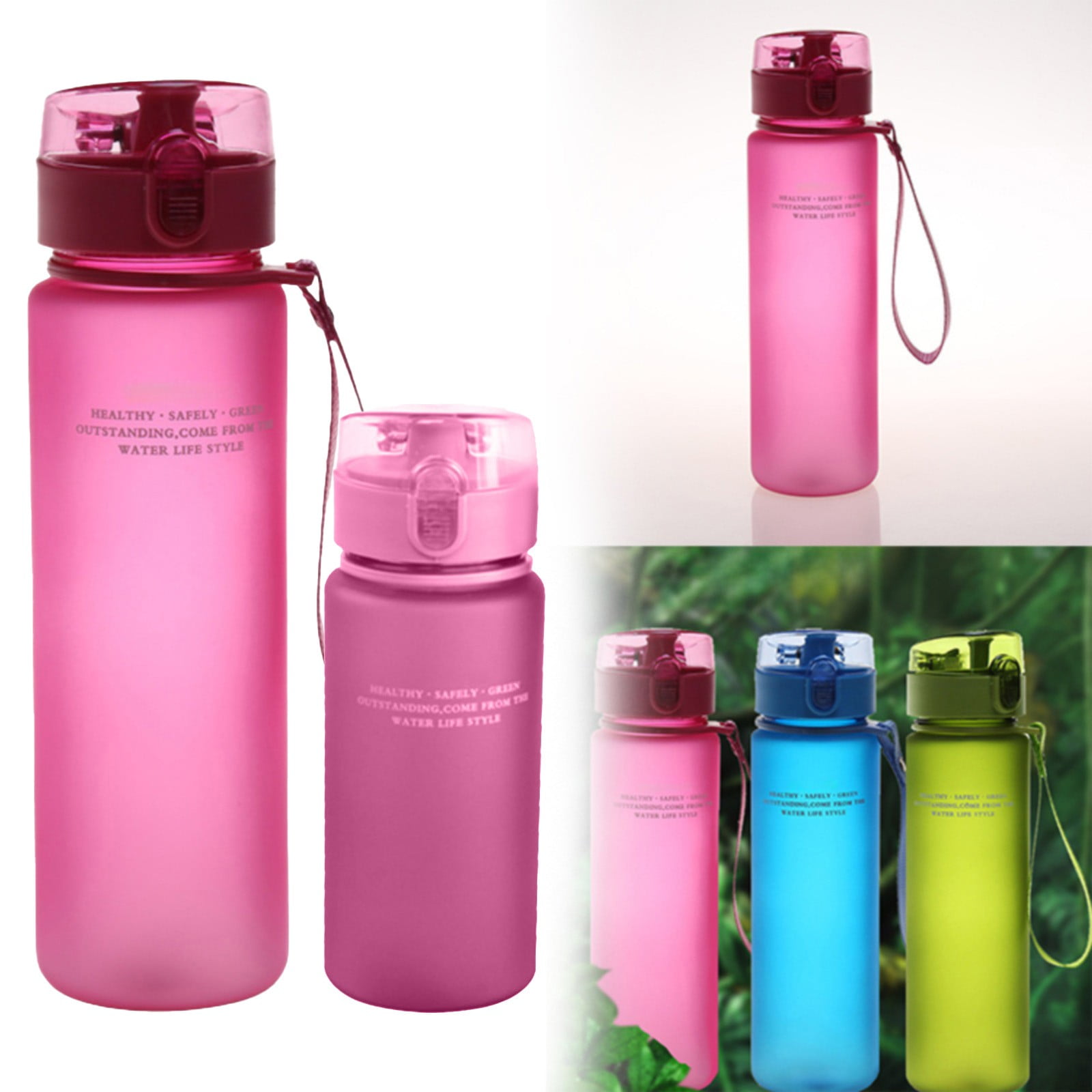 Kitchenware Clearance Sale, Frosted Sports Water Bottle Pink 560 ...