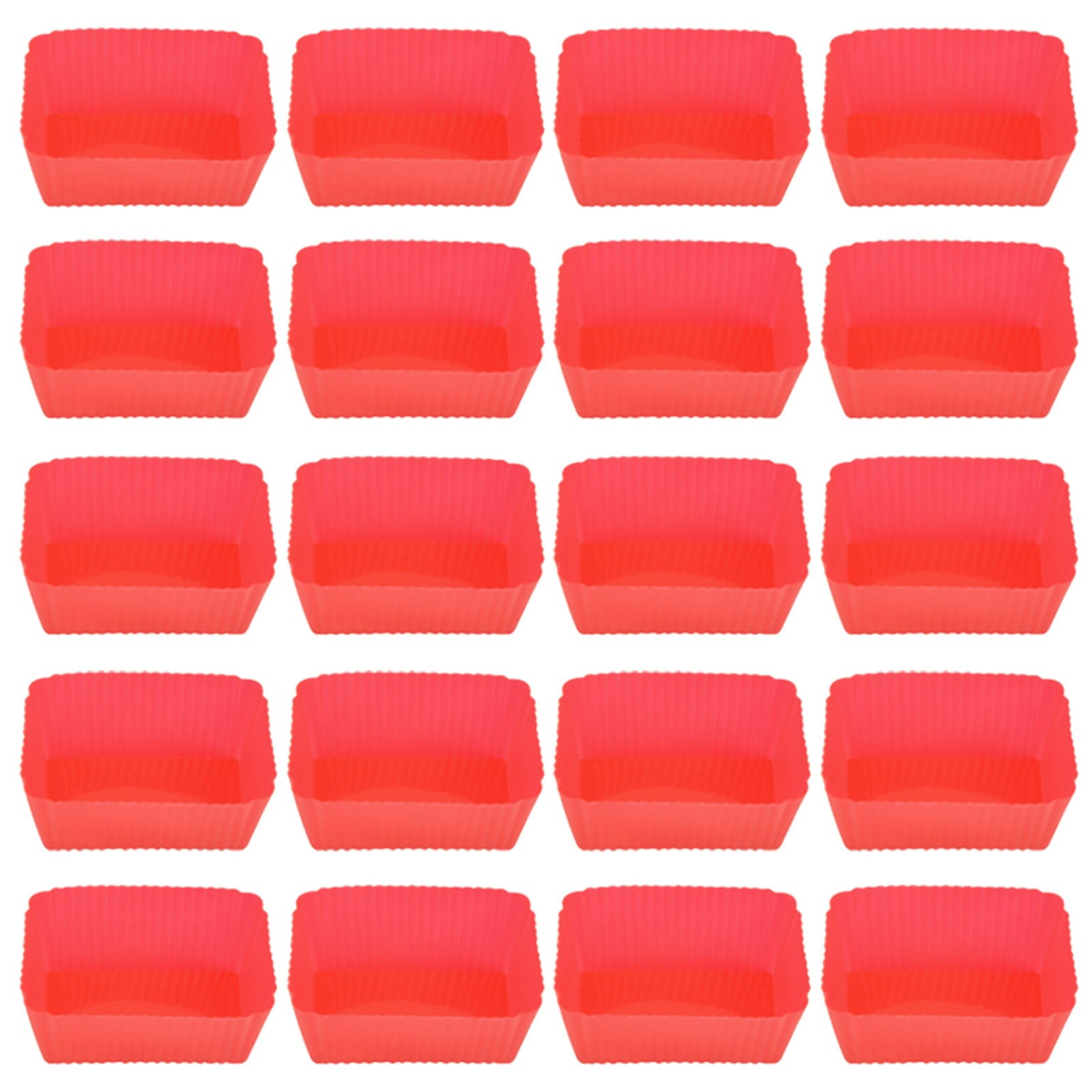 Kitchenware Clearance Sale, Rectangular Silicone Cake Cup Red 20Pcs ...