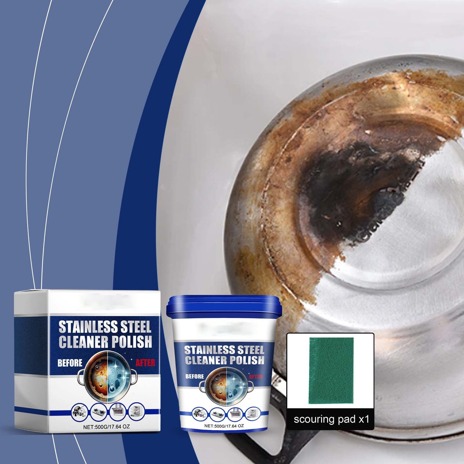 Kitchenware Decontamination Paste Cleaner 500g | Pot Bottom Rust ...