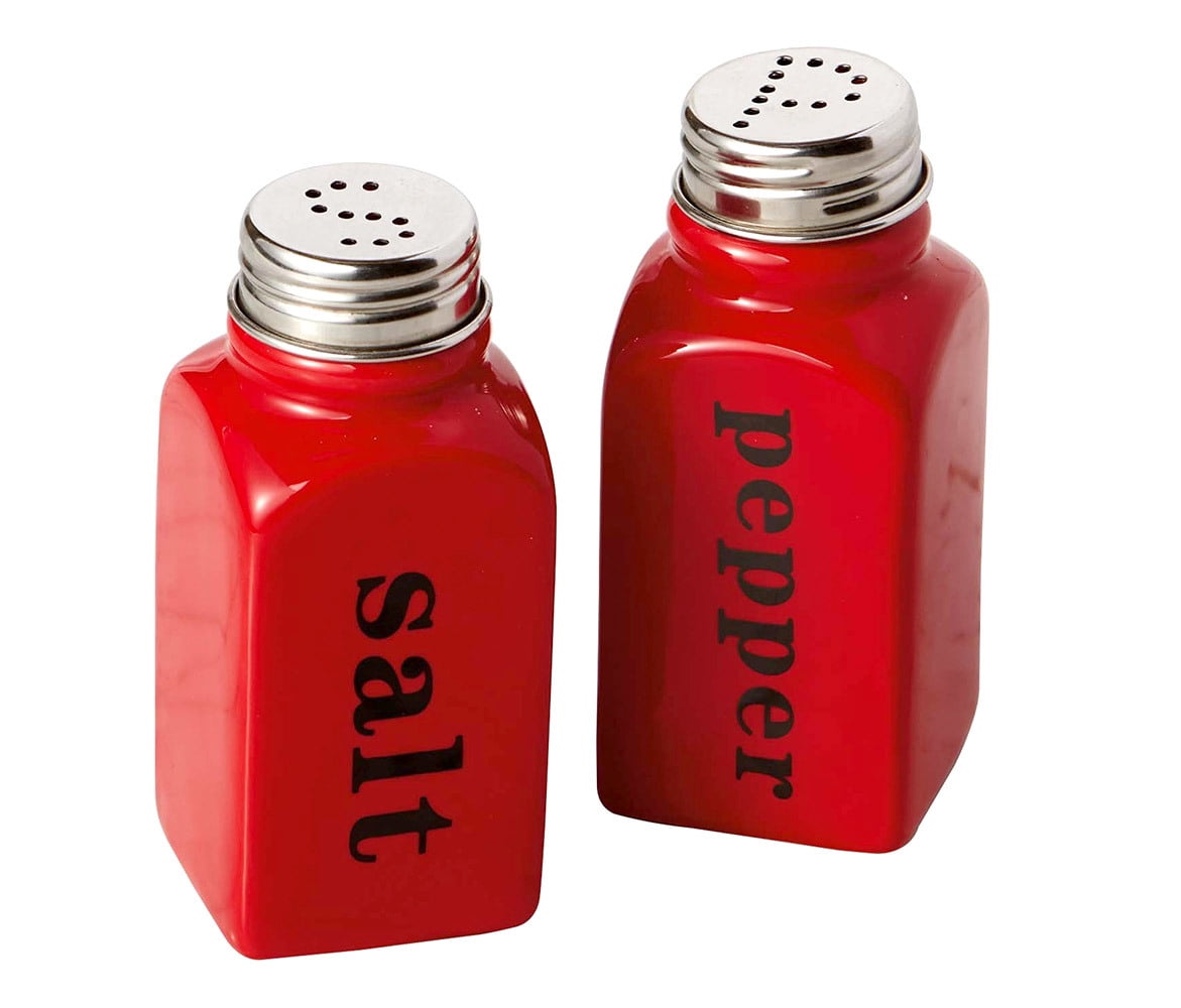 Kitchenware Design Imports Red Ceramic Salt & Pepper Shakers - Walmart.com