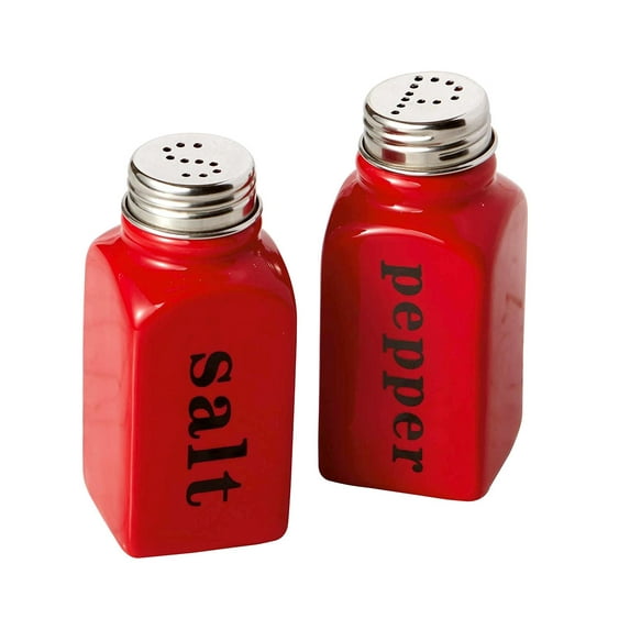 Kitchenware Design Imports Red Ceramic Salt & Pepper Shakers - Walmart.com