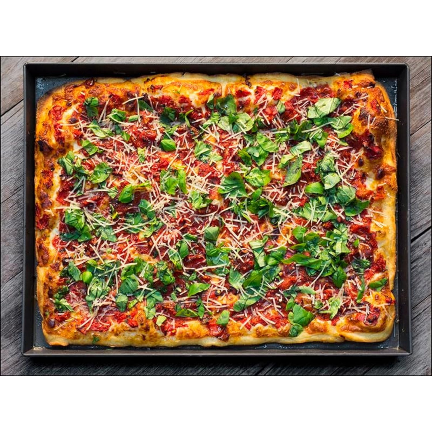 Kitchenware Grandma Style Pizza Pan 16 Inch by 12 Inch by 1 Inch ...