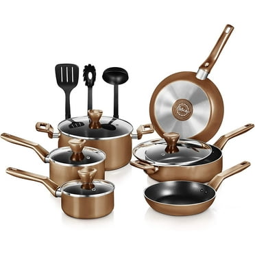 NutriChef 20 Piece Non-stick Cookware and Bakeware Set - Heat Resistant ...