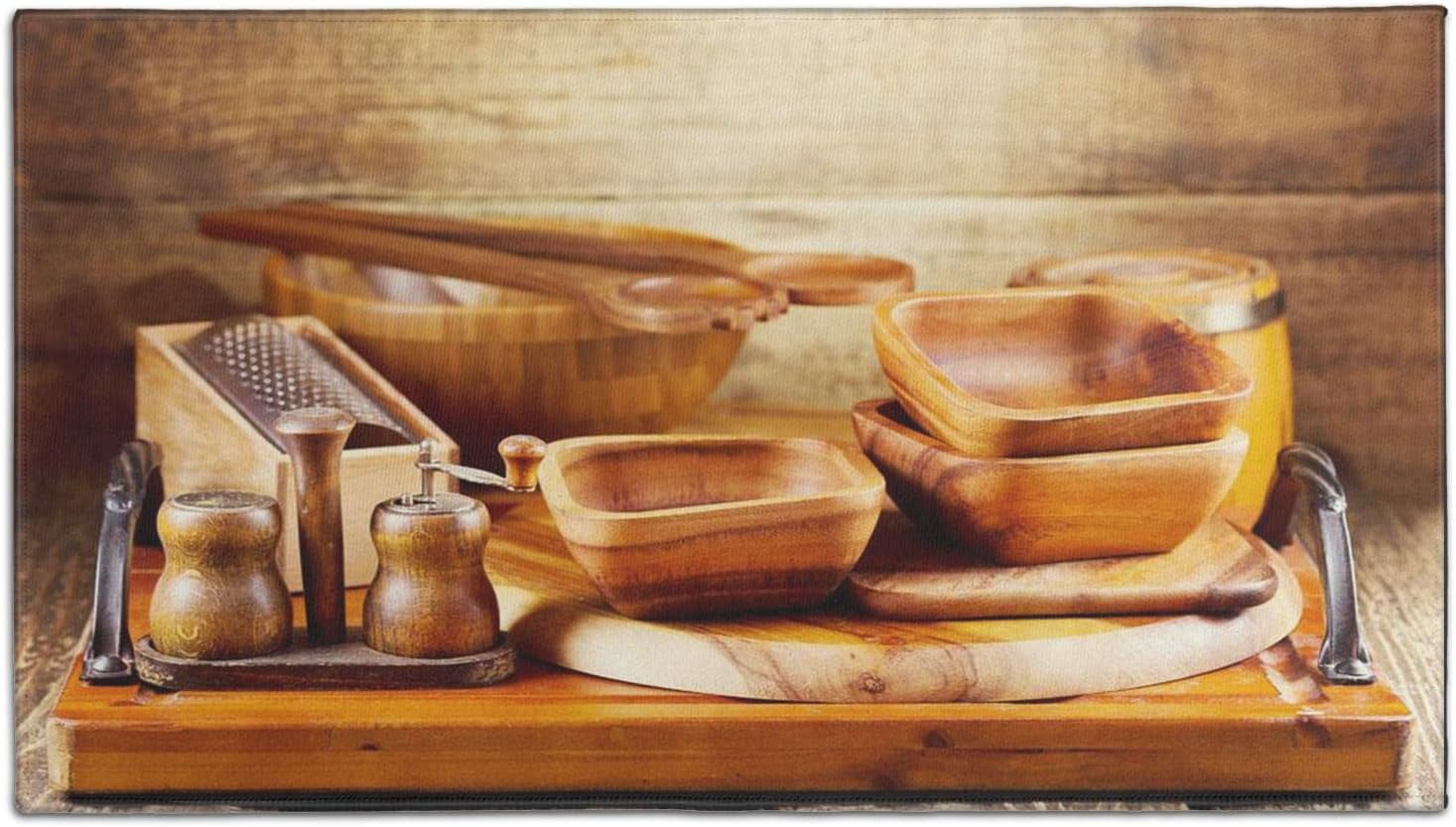 Kitchenware Wooden Comfort Kitchen Rugs Welcome Rubber Doormats for ...