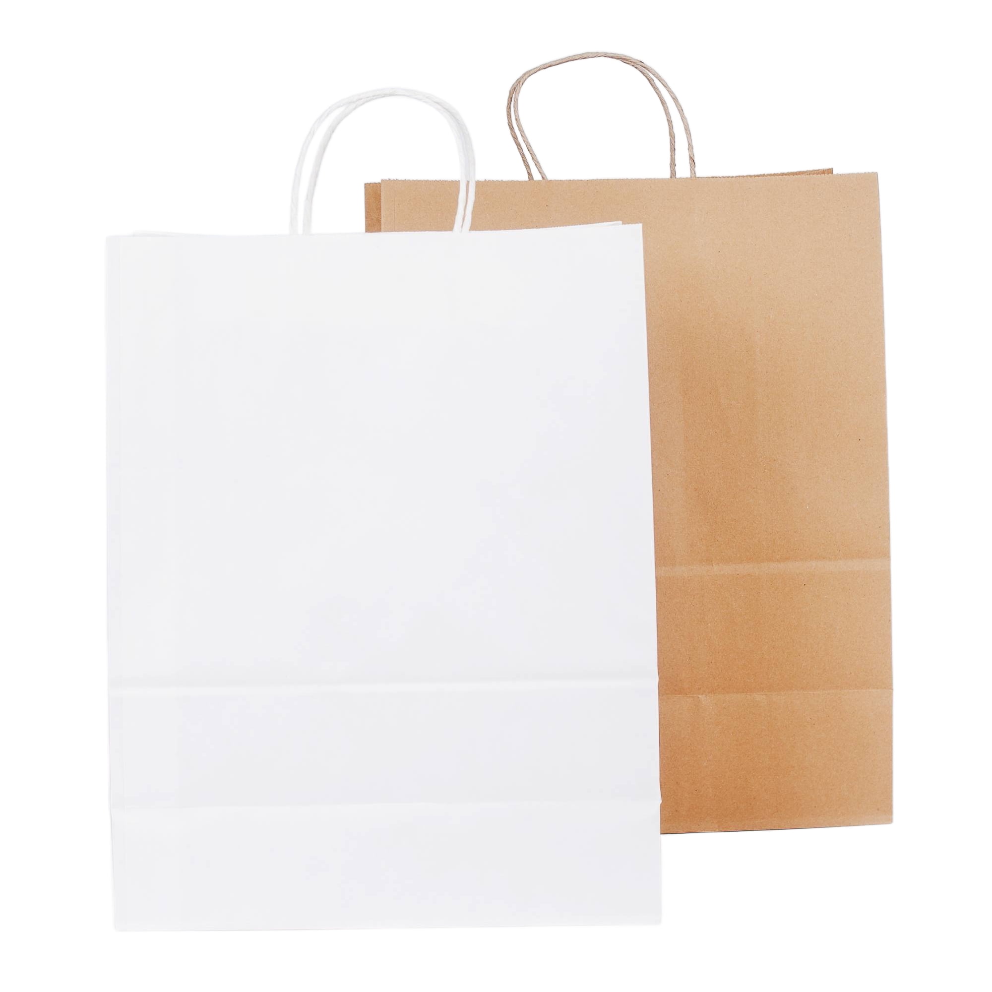 Kitchsy Premium Large Brown Kraft Paper Bags with Handles - Durable ...