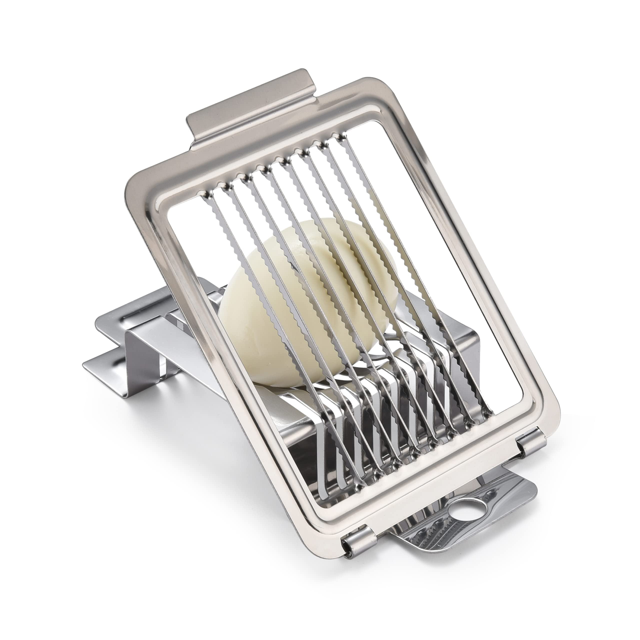 Kitchtic Egg Slicer for Hard Boiled Eggs - Stainless Cutter for Eggs ...