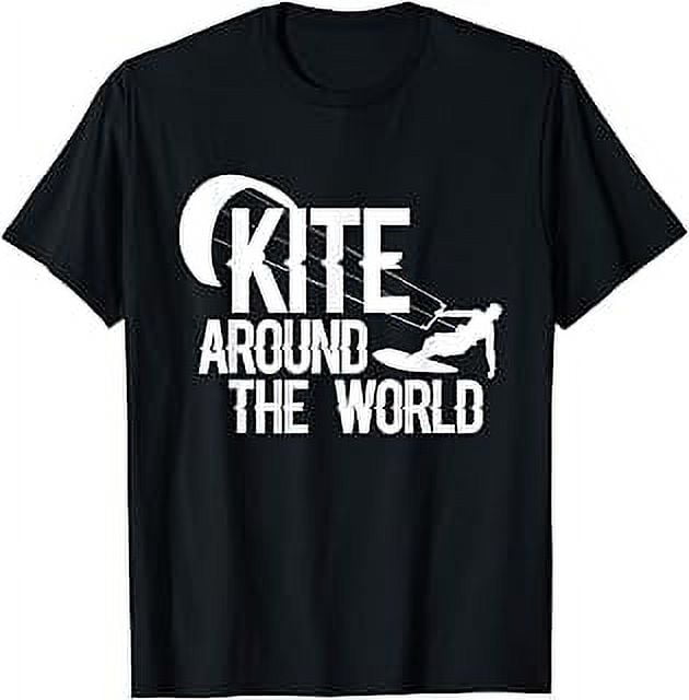 Kite Around The World Kitesurf Kitesurfing Surf Kitesurfer T-Shirt ...