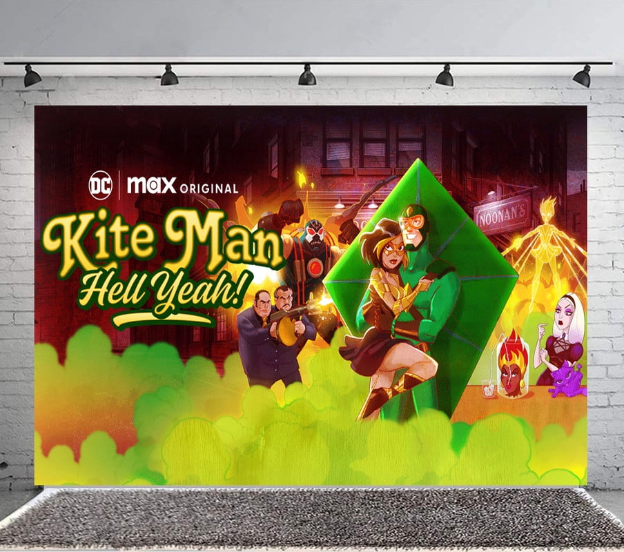 Kite Man Hell Yeah! Backdrop Banner Party Supplies Poster Movie Theme ...