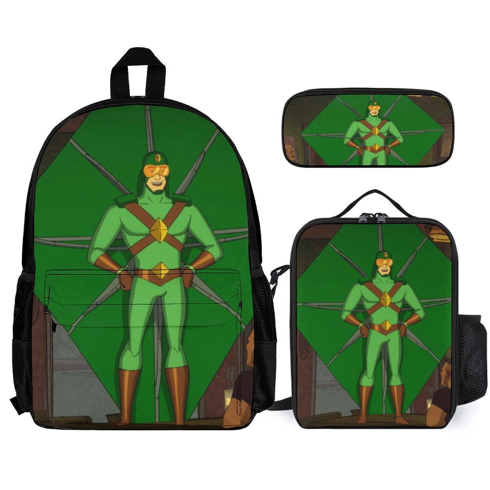 Kite Man Hell Yeah Backpack With Lunch Bag Pencil Case Pen Bag Satchel ...