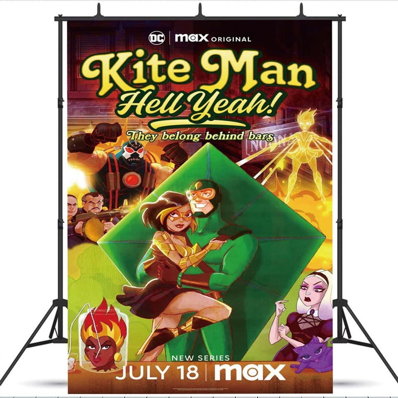 Kite Man Hell Yeah Party Supplies Backdrop Banner Poster Birthday ...