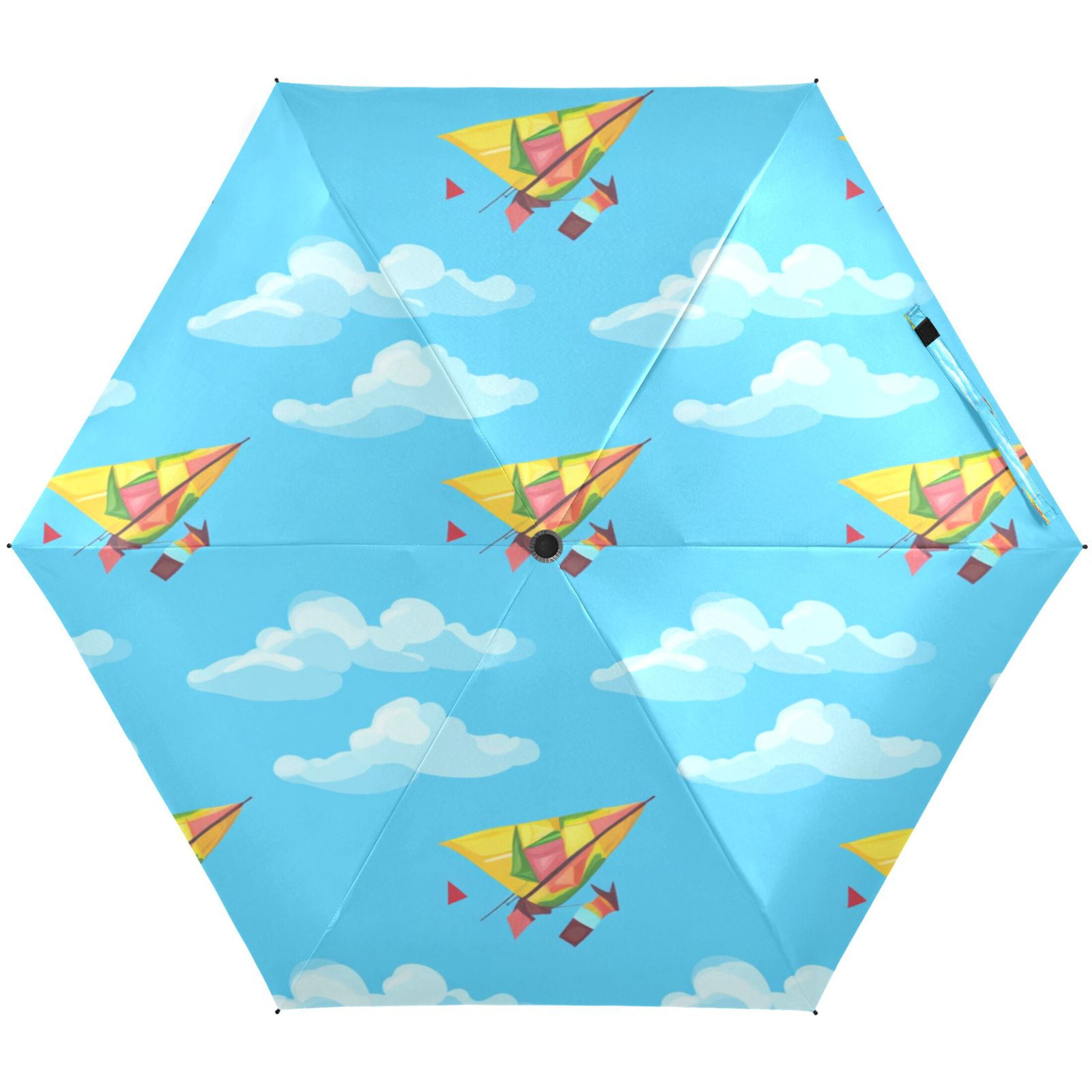 Kite Pattern Umbrellas for Sun Auto Open Close UV50+ Waterproof 5-Fold ...