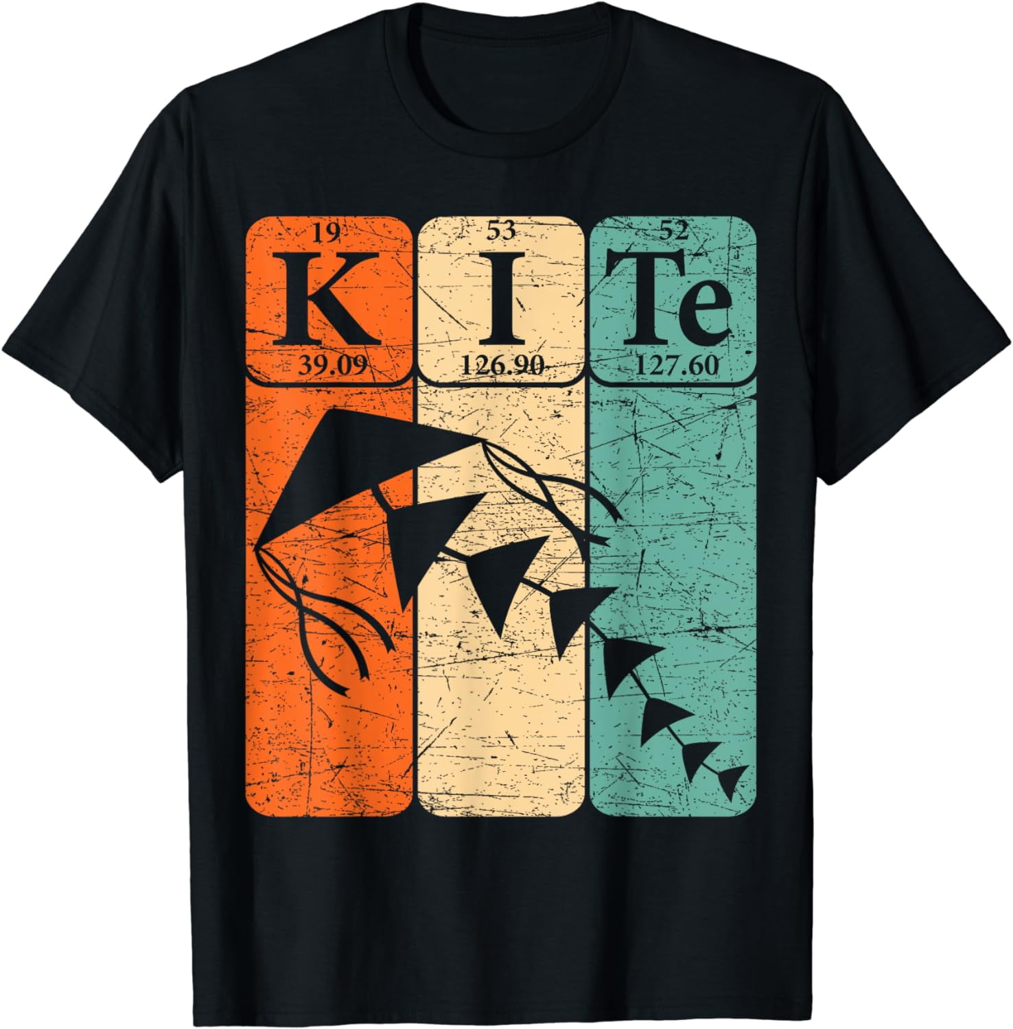 Kite Periodic Table Elements Kite Flying Outdoors Retro T-Shirt ...
