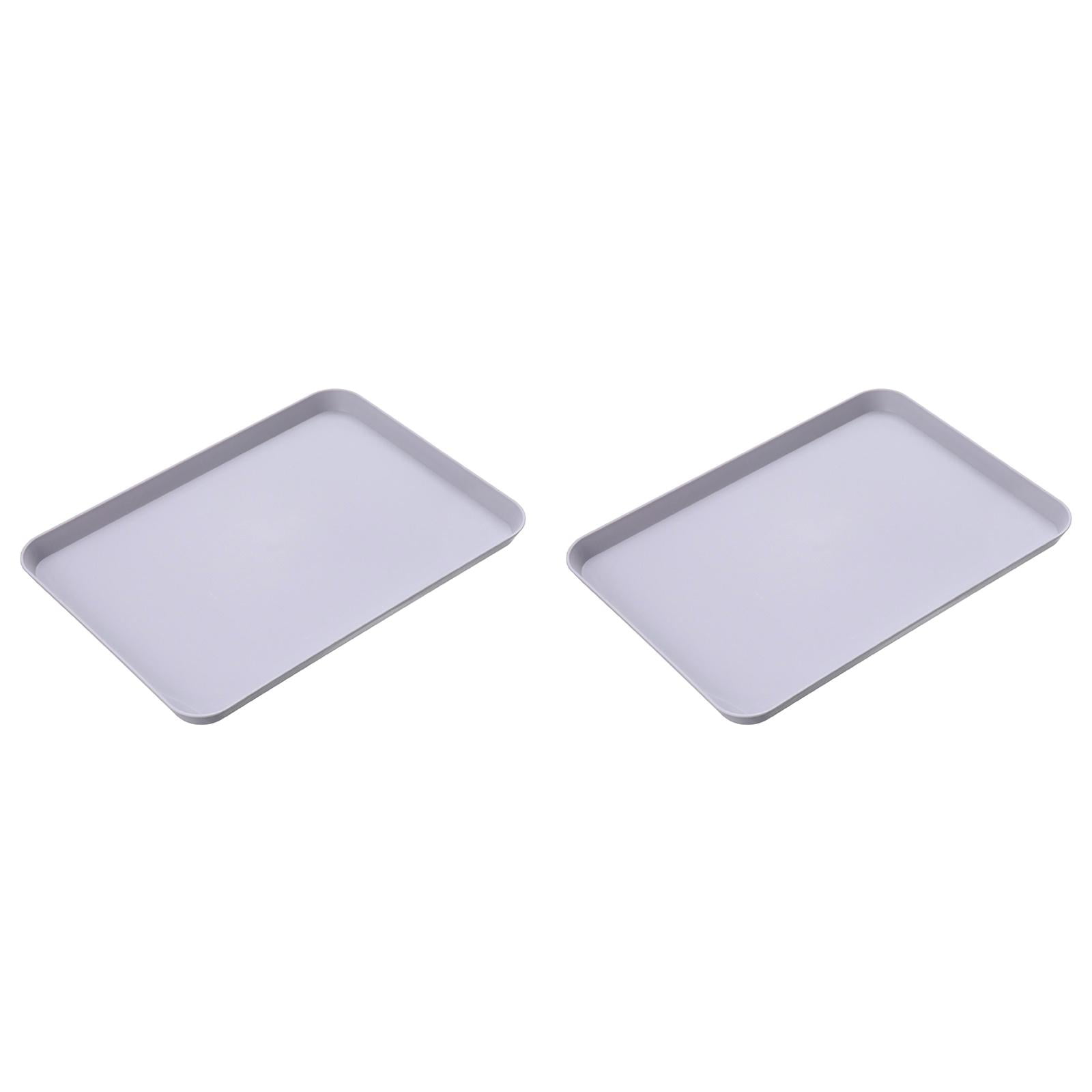 Kitecy 2PCS(13.38x9.44 In) Extra Large Plastic Serving Trays ...