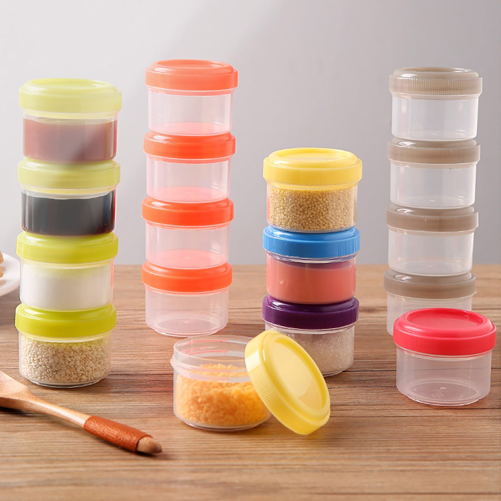 Kitecy Condiment Containers 35Ml Transparent Plastic Condiment Jar ...