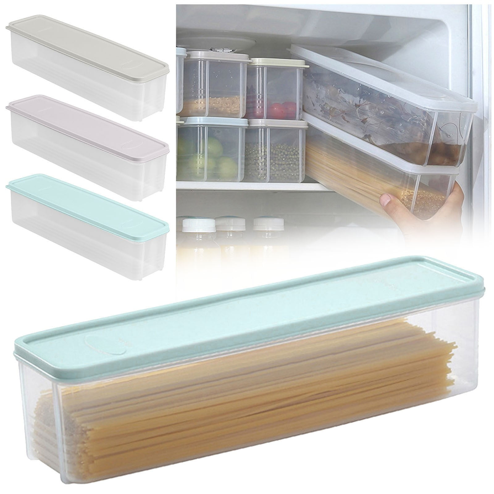 Kitecy Food Storage Pasta Noodle Storage Container Box Airtight Sealed ...