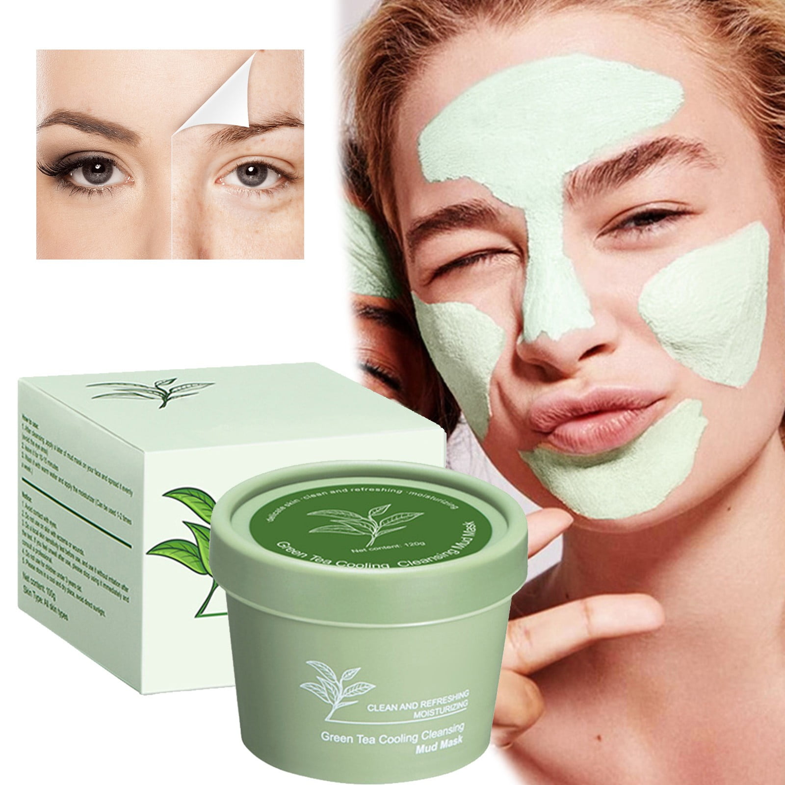 Kitecy Reduction! Green Tea Mud Green Tea Deep Cleanse for Pore ...