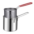 Kitecy Stainless Steel Deep Fryer Pot with Perforated Strainer Basket ...
