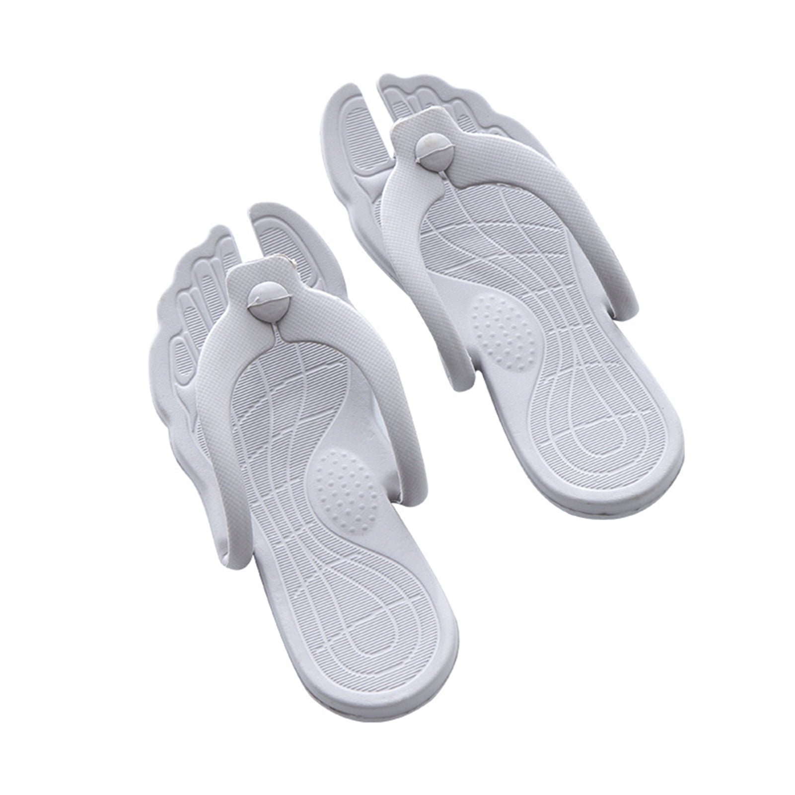 Kitem 1 Pair Foldable Sandals Elastic EVA Anti-slid Detachable Flip ...