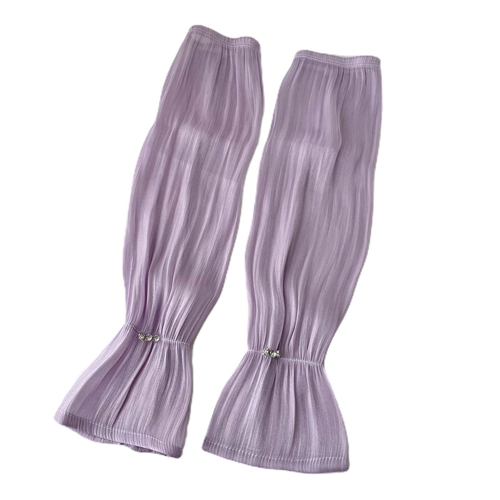 Kitem 1 Pair Thin See-through Loose Cuffs Pleated Arm Sleeves Outdoor ...