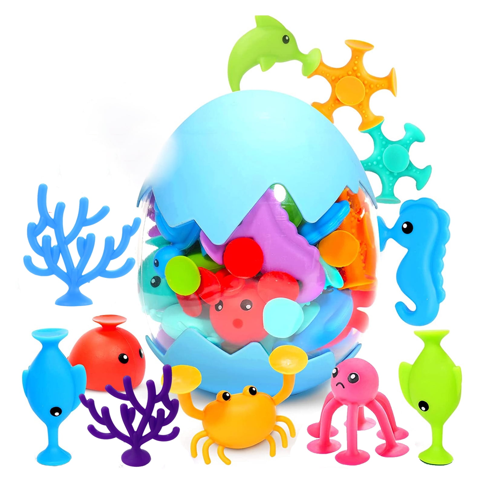 Kitem 1 Set Baby Toys Cute Fish Whale Crab Octopus Coral Colorful Soft ...