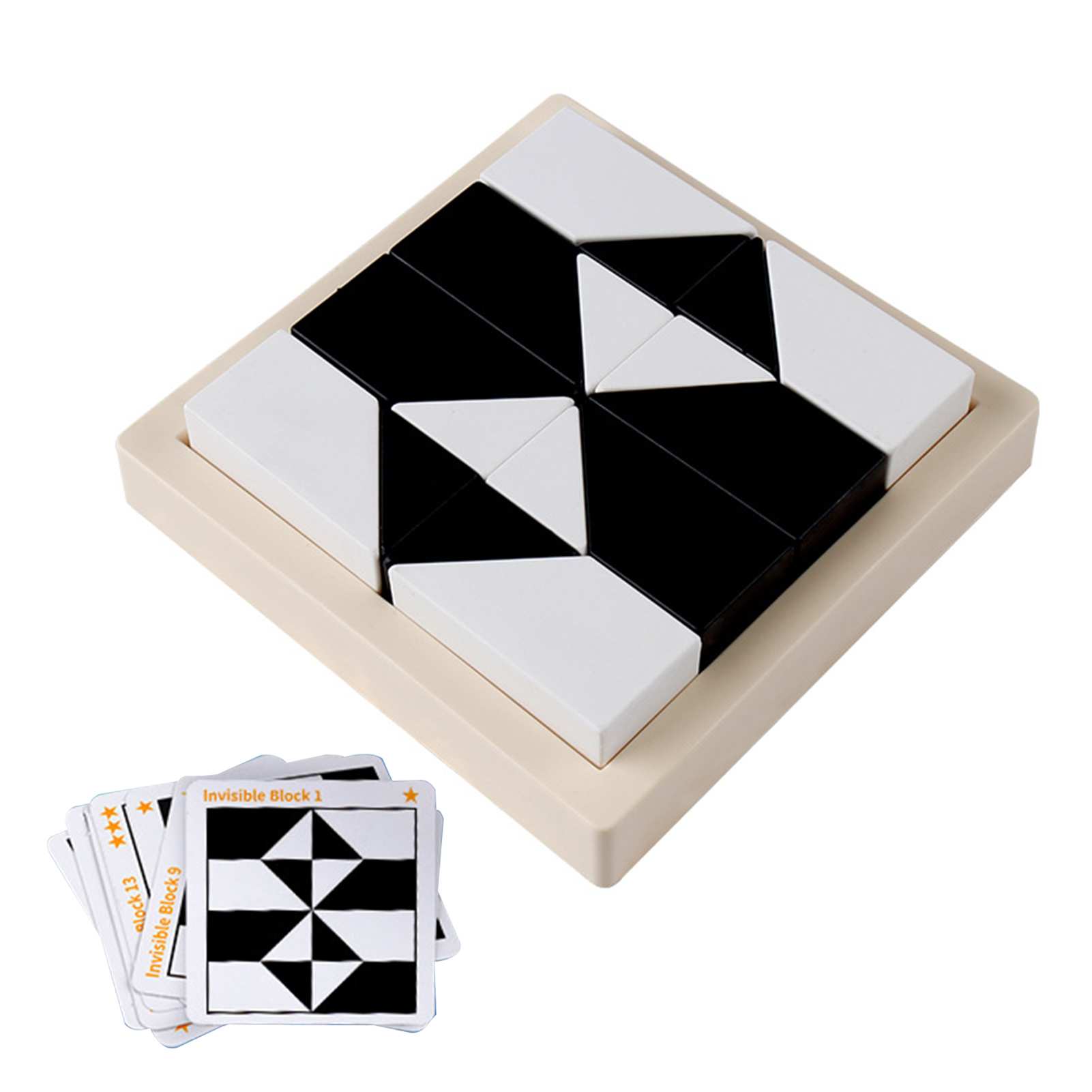 Kitem 1 Set Black White Building Block Puzzle Hidden Building Brick ...