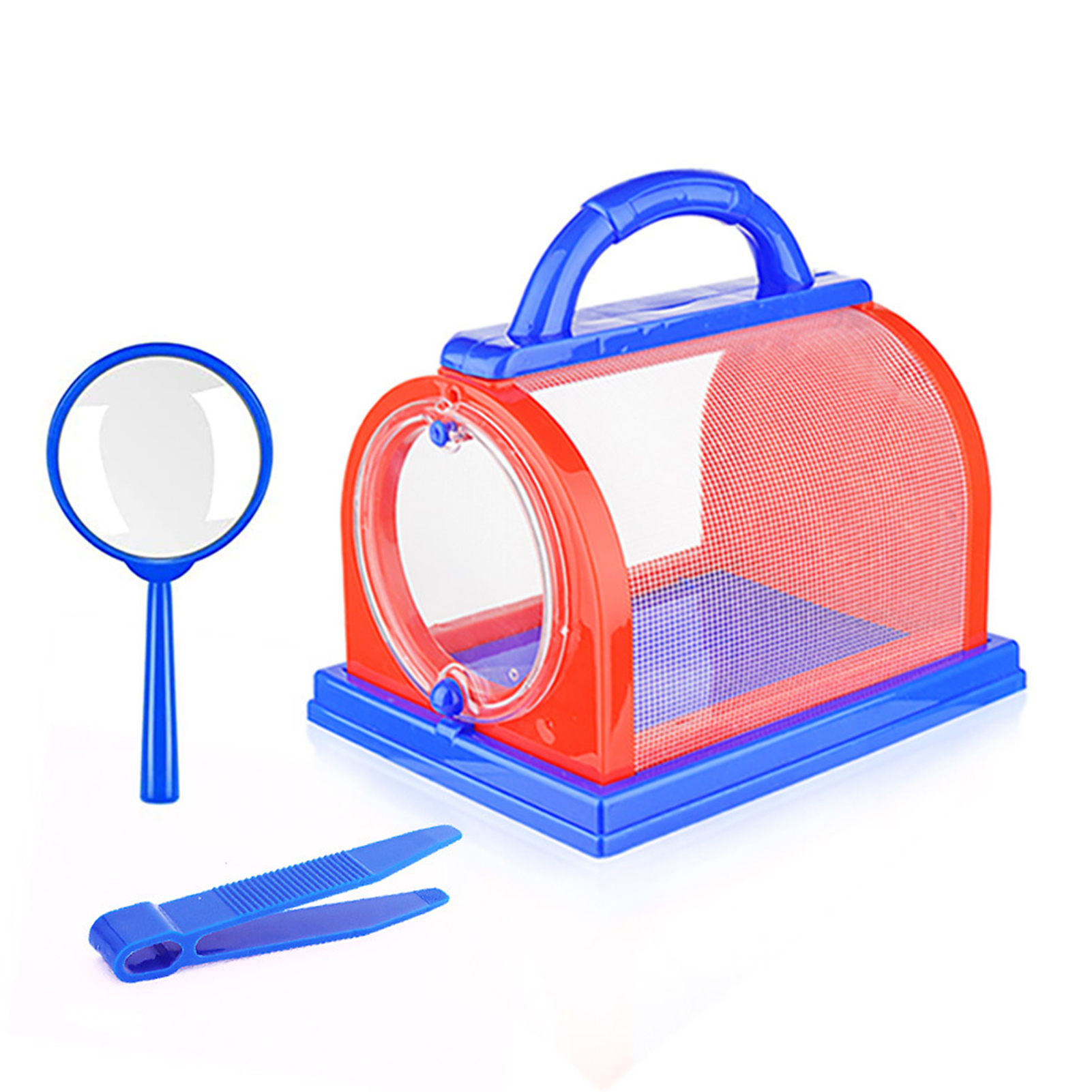 Kitem 1 Set Critter Viewer Box with Tweezers Magnifying Glass Portable ...