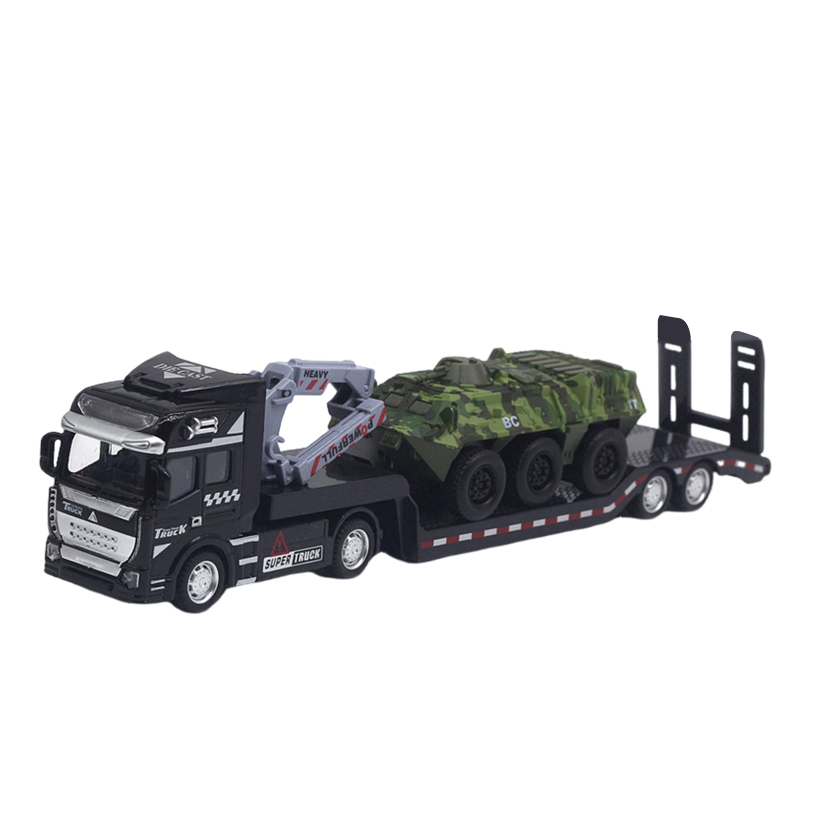 Kitem 1 Set Flatbed Truck Container Toy Miniature Camouflage Tank ...