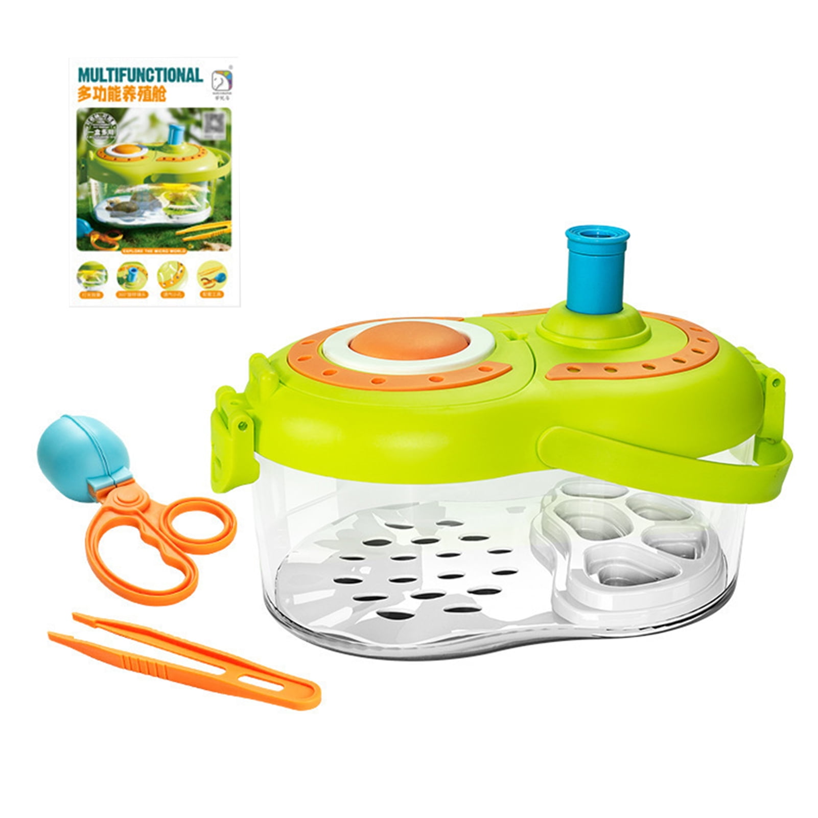 Kitem 1 Set Insect Catcher Kit with LED Light Magnifying Glass Net ...