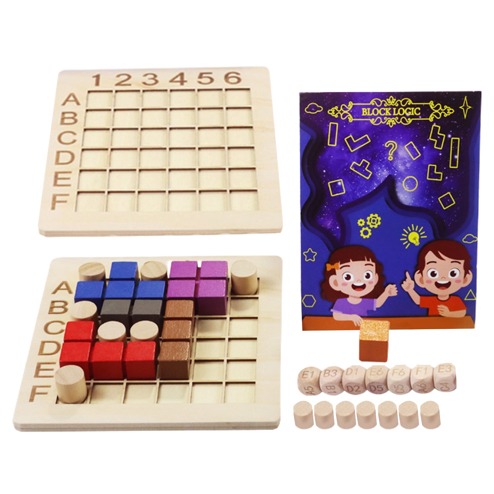 Kitem 1 Set Jigsaw Board Toys Filled with 3D Colorful Building Blocks ...