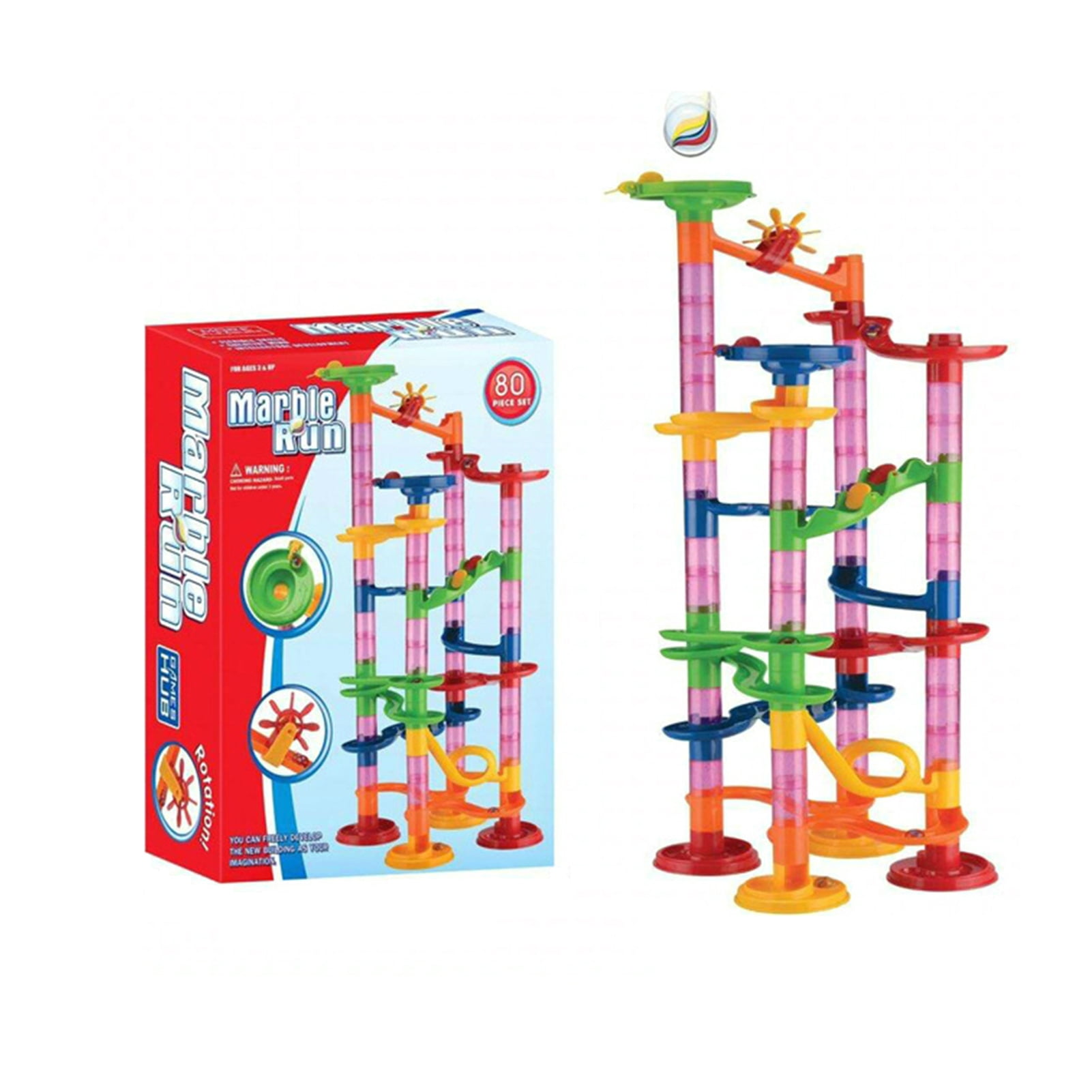 Kitem 1 Set Marble Ball Run Curved Track Coaster Maze Toy for Kids DIY ...