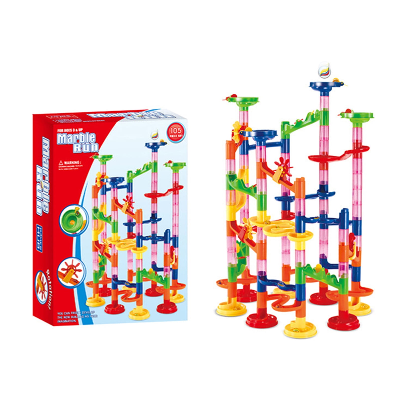 Kitem 1 Set Marble Ball Run Curved Track Coaster Maze Toy for Kids DIY ...