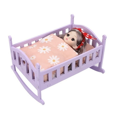 Robud Victoria Doll Crib Wooden Baby Doll Cradle with Storage and ...