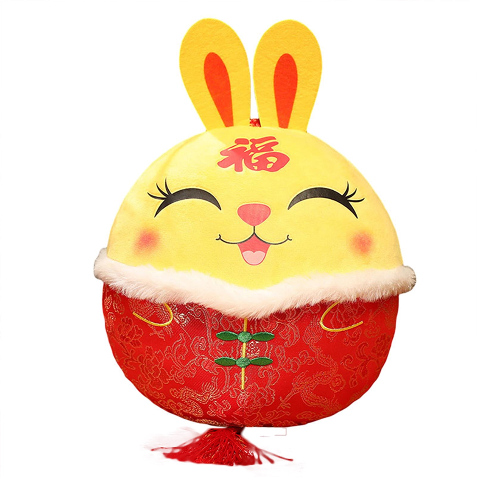 Kitem 10/15/20cm Rabbit Zodiac Mascot Chinese Knot Tassel Lanyard ...