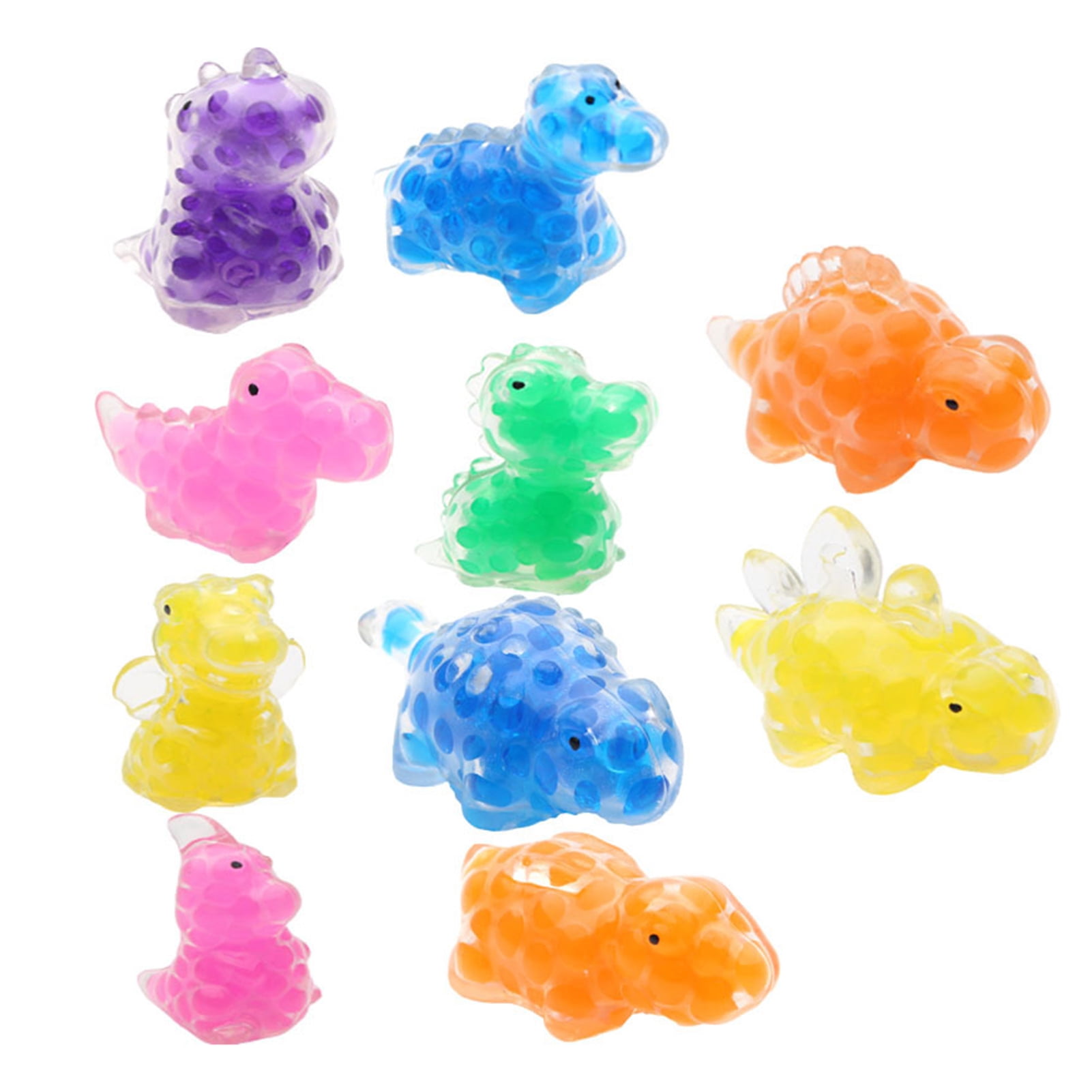 Kitem 10Pcs Animal Squishes Toys with Water Beads Soft TPR Lovely ...