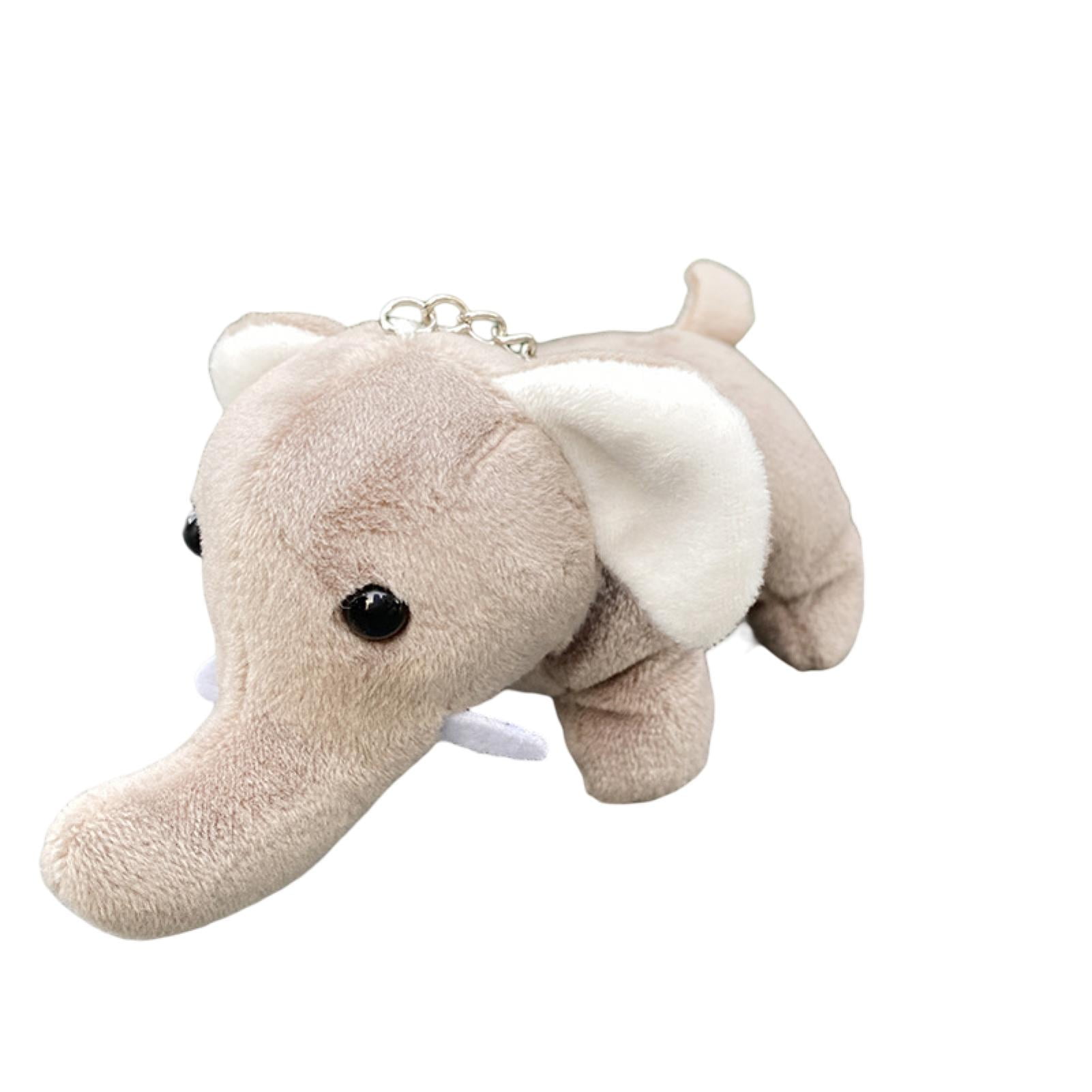 Kitem 14cm Animal Keychain Prone Posture Tiger Lion Giraffe Elephant ...