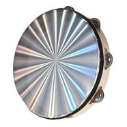 Tambourine Double Row Metal Jingles Bell Hand Held Percussion Half Moon ...