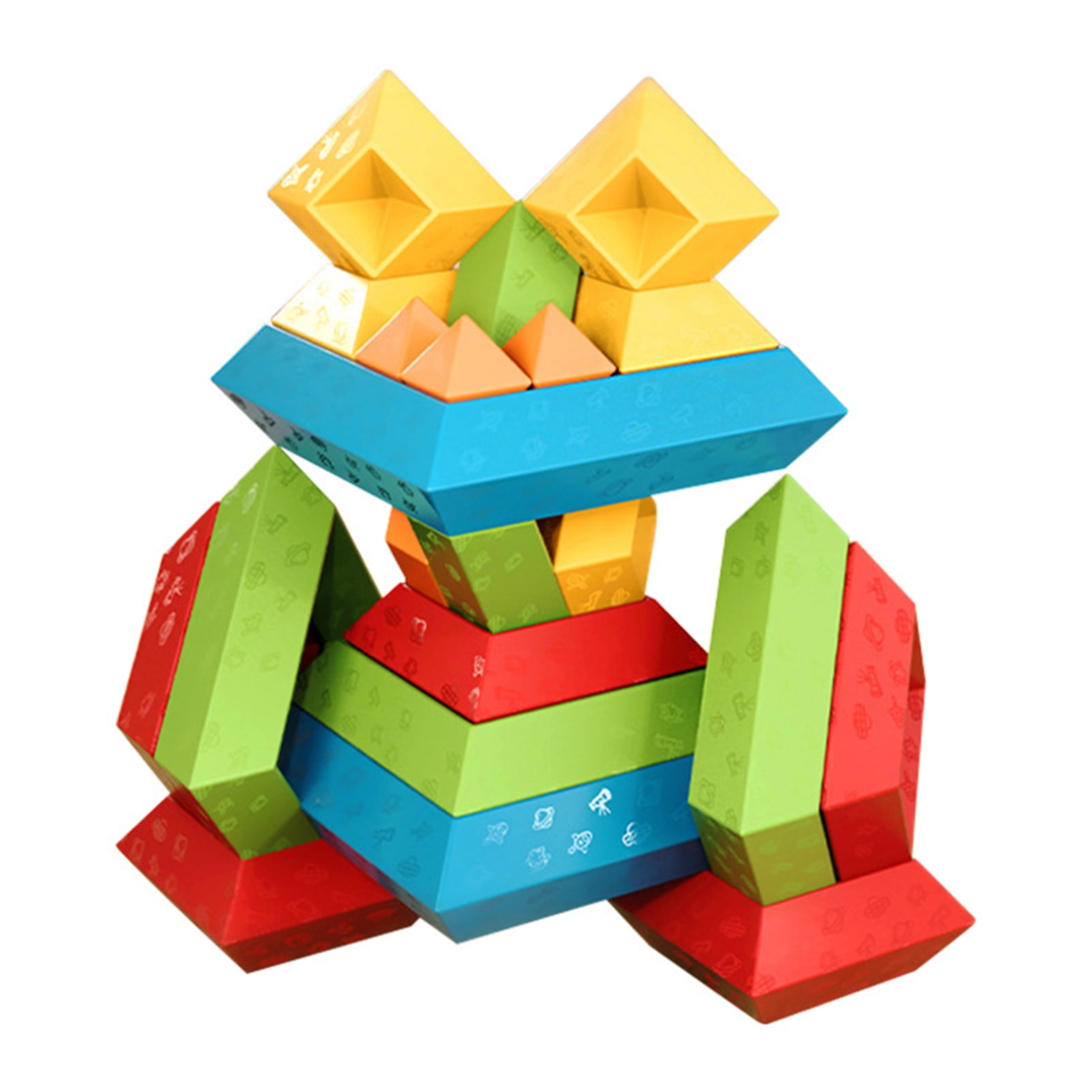 Kitem 60Pcs/Set Kids Building Block Toy Color Shape Cognition Toddlers ...