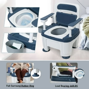 Equate Steel Foldable 3-in-1 Bedside Toilet Commode, 400 lb Weight ...
