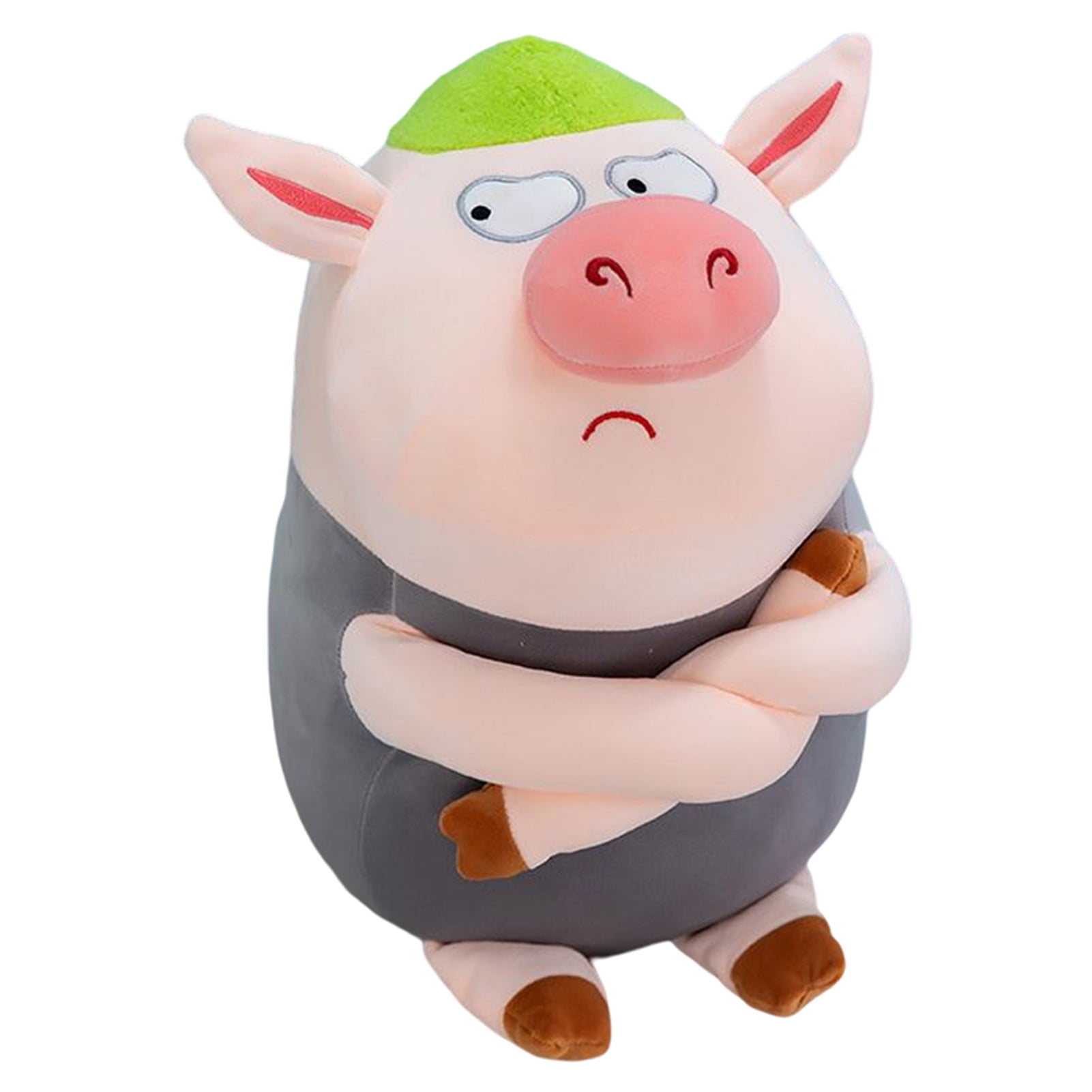 Kitem Cartoon Pig Pillow Down Cotton Filling Lovely Angry Pig Plushie ...